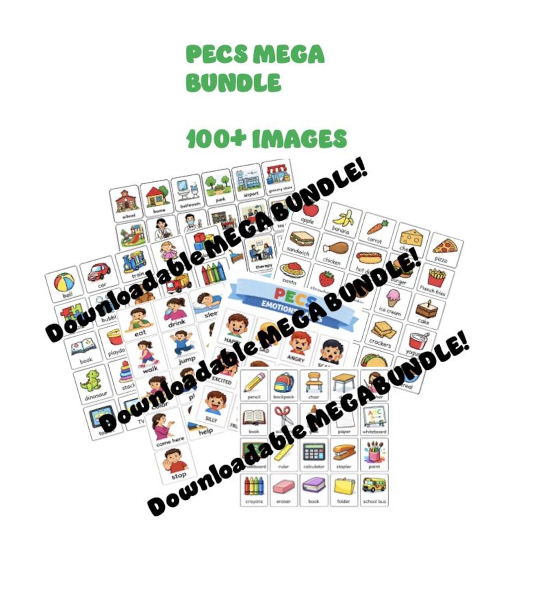 PECS Communication Cards Mega Bundle | Autism Visual Supports, ABA ...