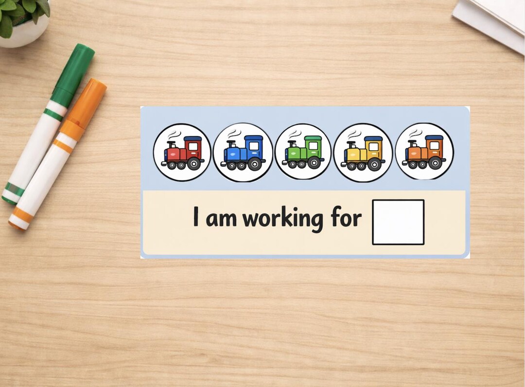 Train Token Board for Autism | ABA 5 Token Reinforcement Chart ...