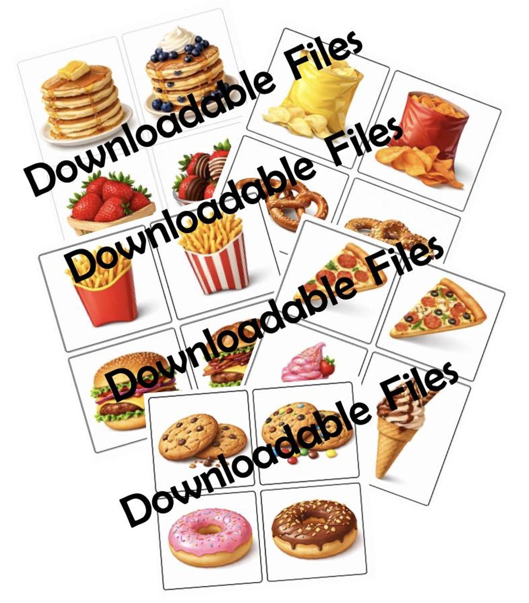 Non-identical Matching Worksheets | Food Matching Activities | Autism ...