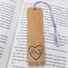 Wedding Favor Bookmarks - Alder Heart Initials and Date - Custom ...