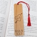 Wedding Favor Bookmarks - Alder Heart Arrow Initials and Date - Custom ...