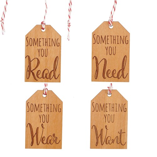 Want Need Wear Read Wooden Gift Tags Wooden Christmas Tags - Etsy