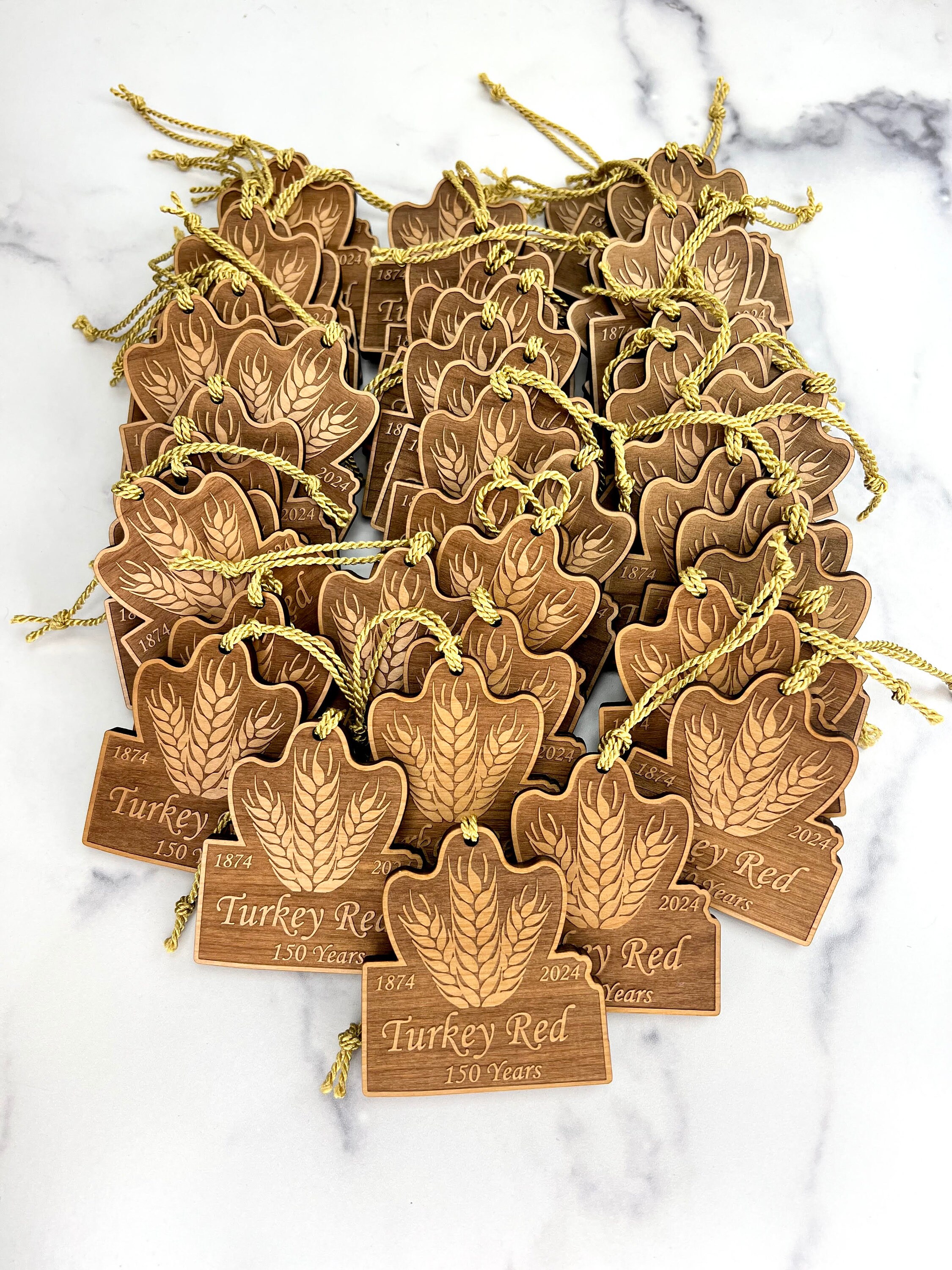 Custom Logo Wood Ornament: Engraved Hardwood Branding Gift - Etsy
