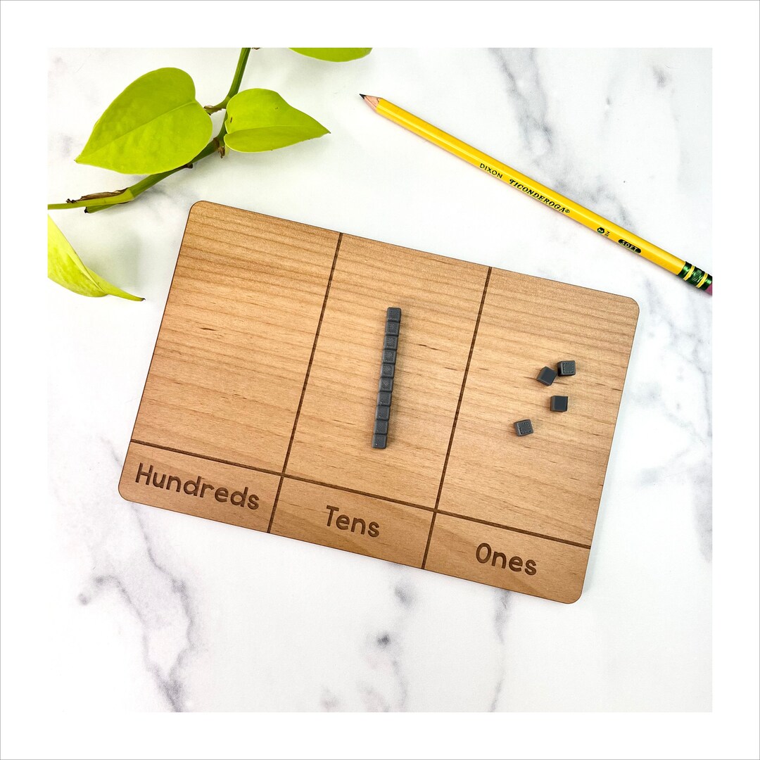 Wood Place Value Board - Counting Manipulative - Math Tool - Number ...
