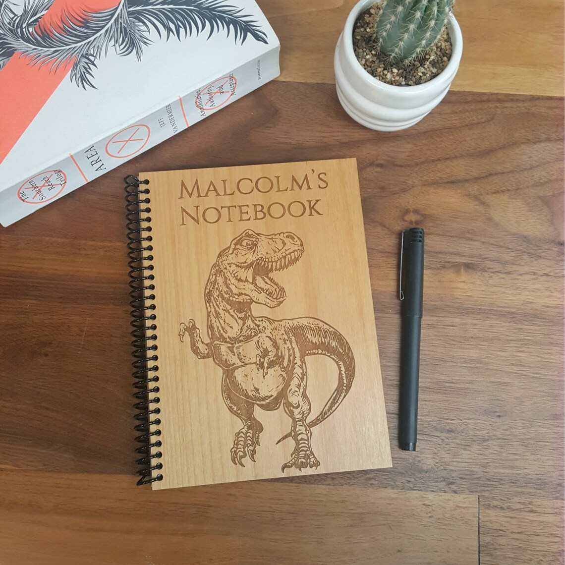 Custom Notebook Dinosaur Diary Laser Engraved Wood Lined - Etsy Singapore