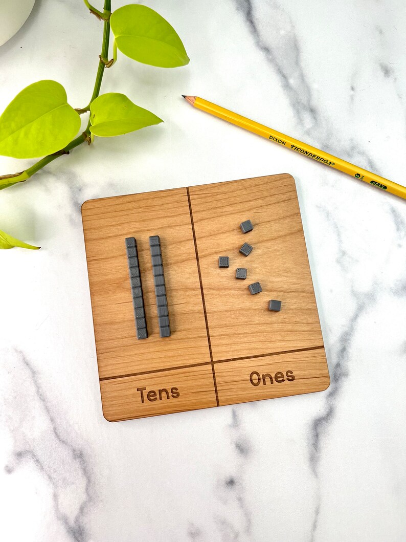 Wood Place Value Board - Counting Manipulative - Math Tool - Number ...