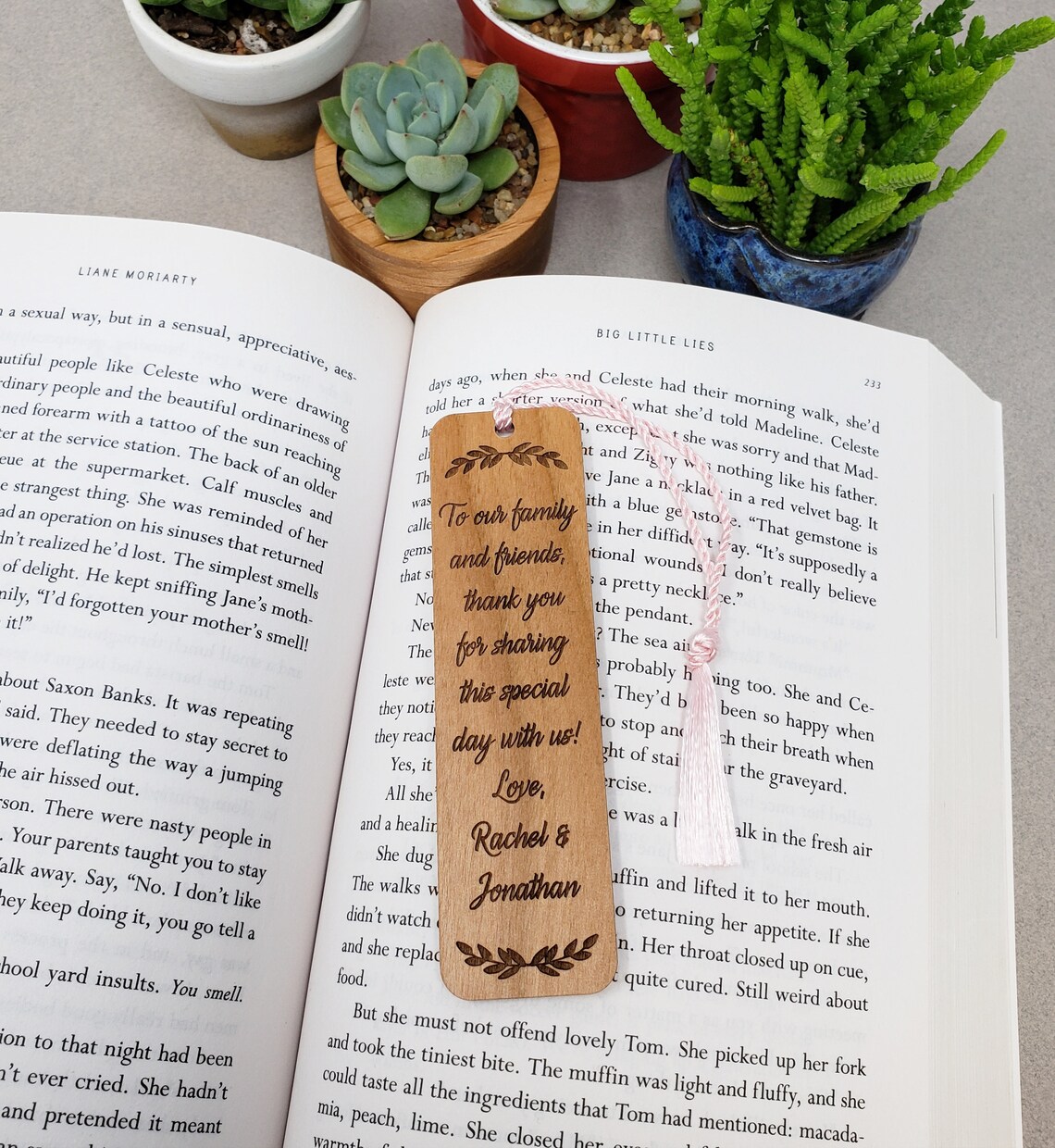 Wedding Favor Bookmarks Custom Quote Alder Wood Custom | Etsy