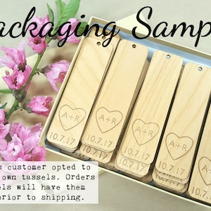 Wedding Favor Bookmarks - Alder Heart Arrow Initials and Date - Custom ...