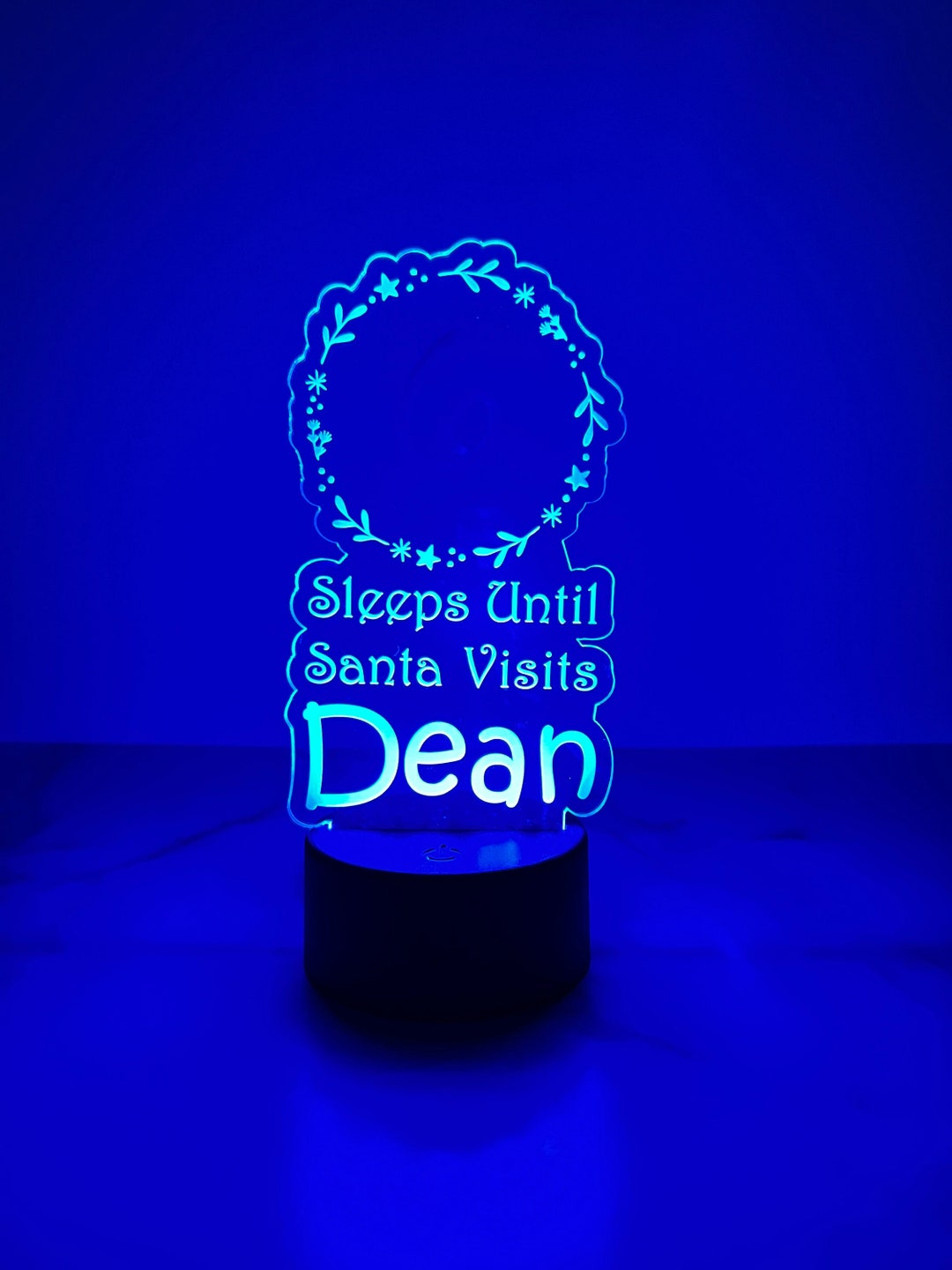 Sleep Until Santa Visits - Custom Acrylic LED Sign - Countdown to ...