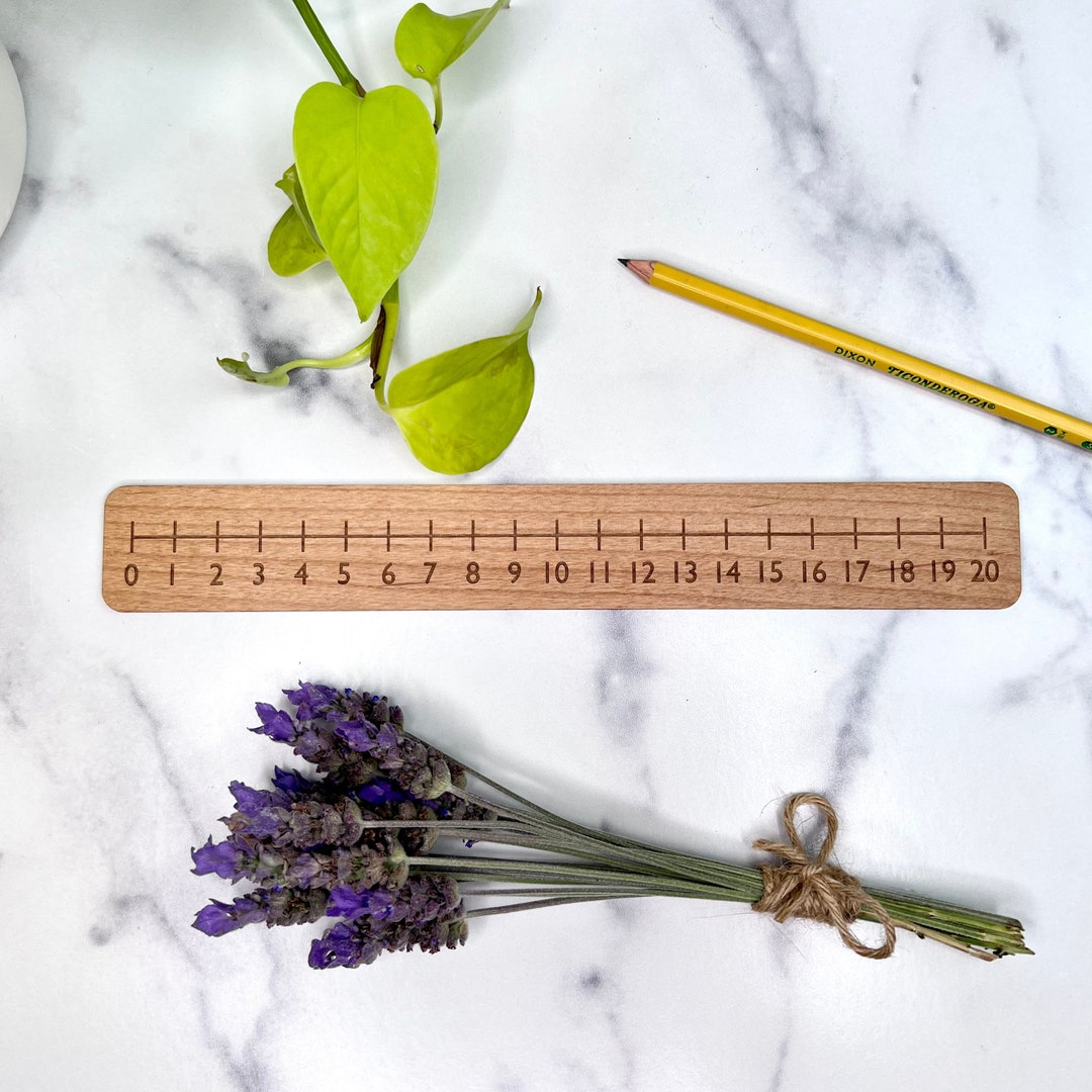 Wood Number Line - 0-20 - Counting Manipulative - Math Tool - Number ...