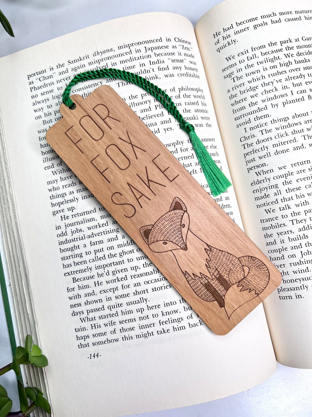 Fox Bookmark: Laser Engraved Alder Wood, Funny Book Lover Gift - Etsy