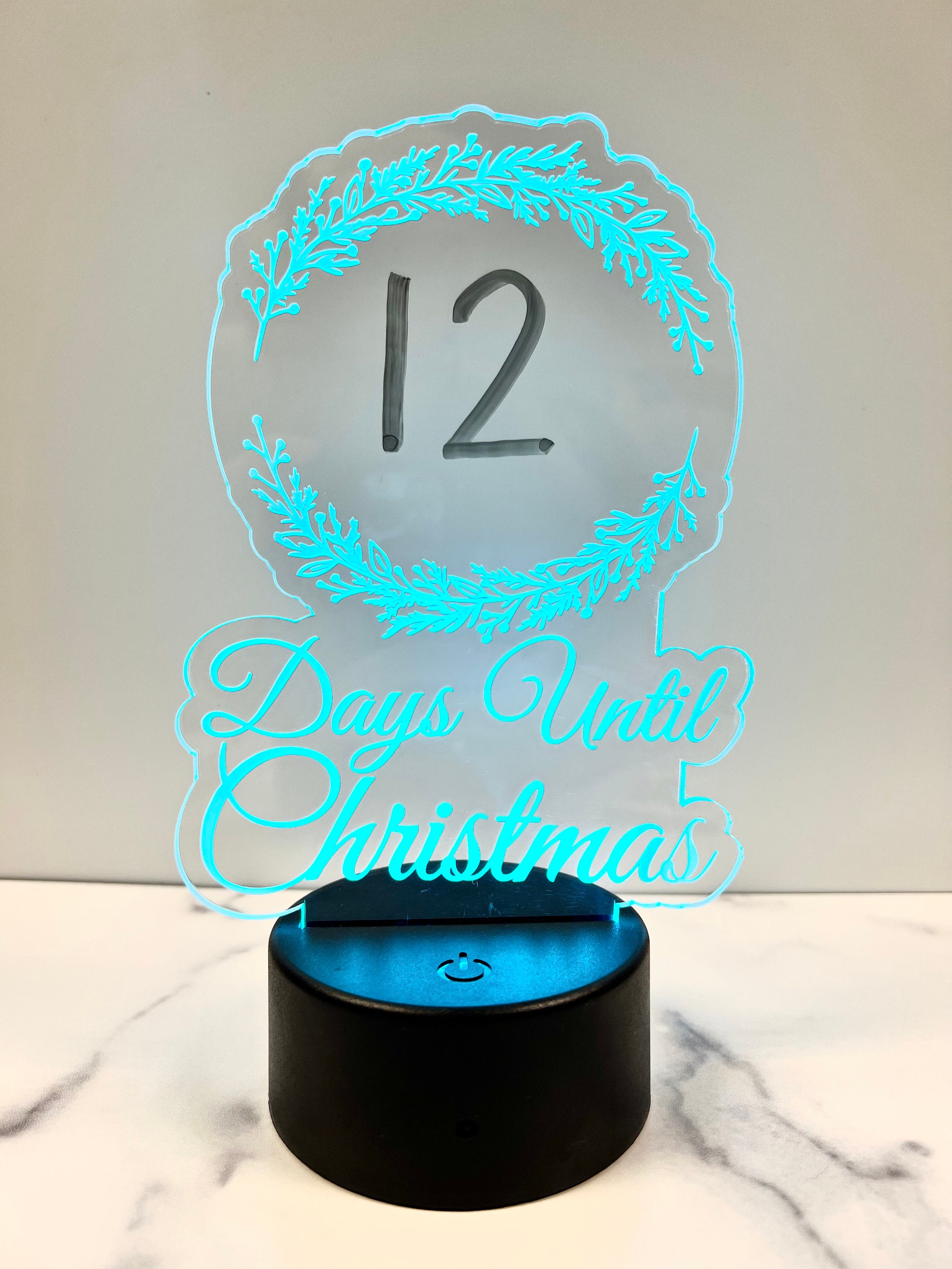 Days Until Christmas Countdown - Acrylic LED Sign - Etsy