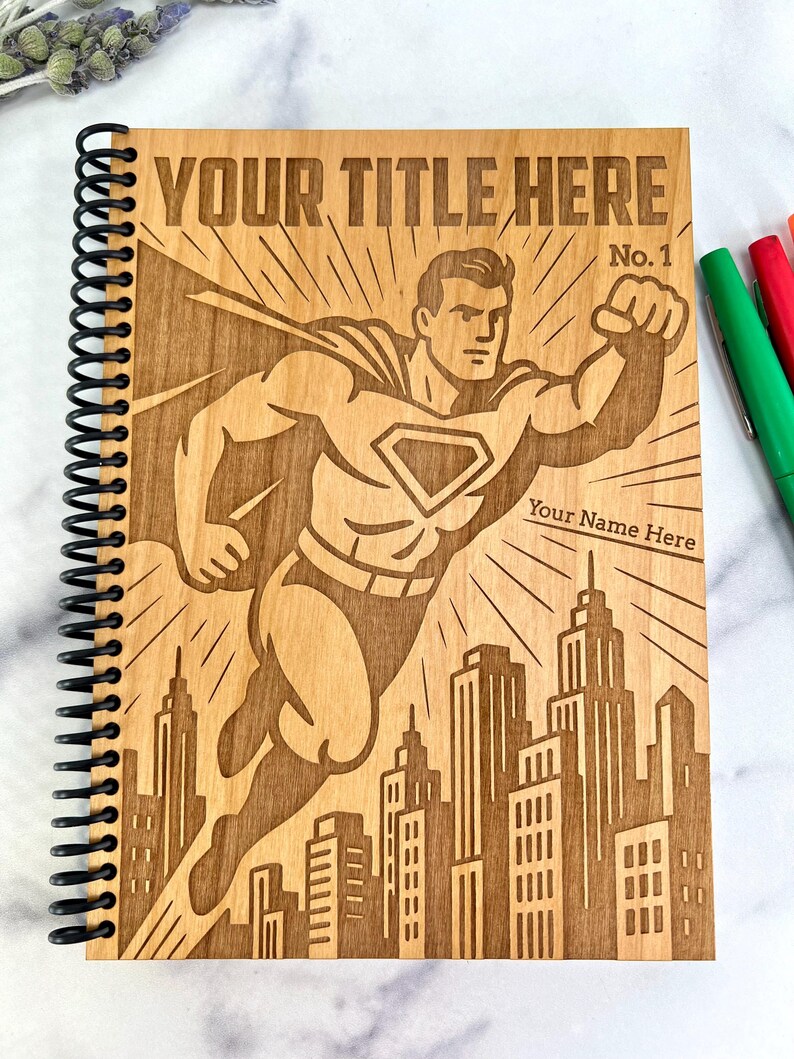Personalized Wood Comic Book: DIY Comic Panels - Superhero - Etsy