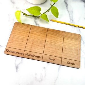 Wood Place Value Board - Counting Manipulative - Math Tool - Number ...