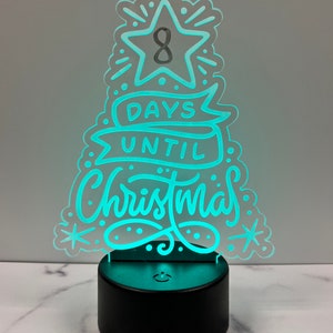Days Until Christmas Countdown - Acrylic LED Sign - Etsy