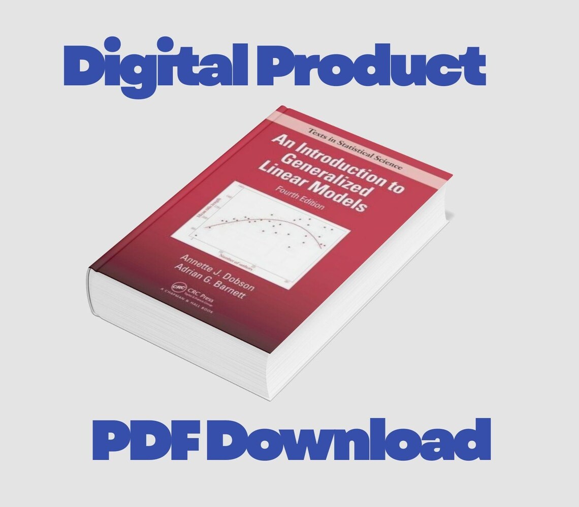 An Introduction to Generalized Linear Models 4th Edition - Etsy