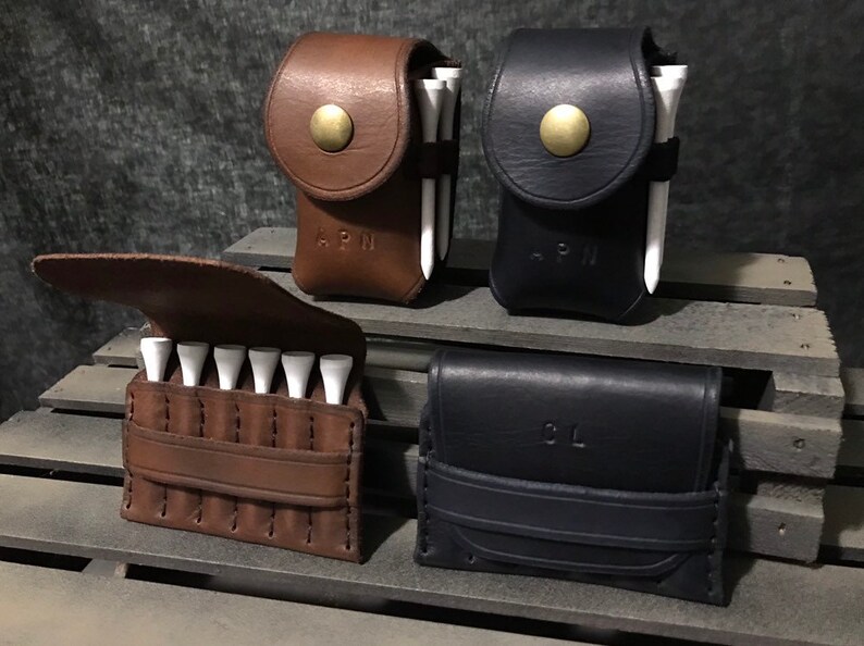 Leather Golf Tee Wallet - Etsy