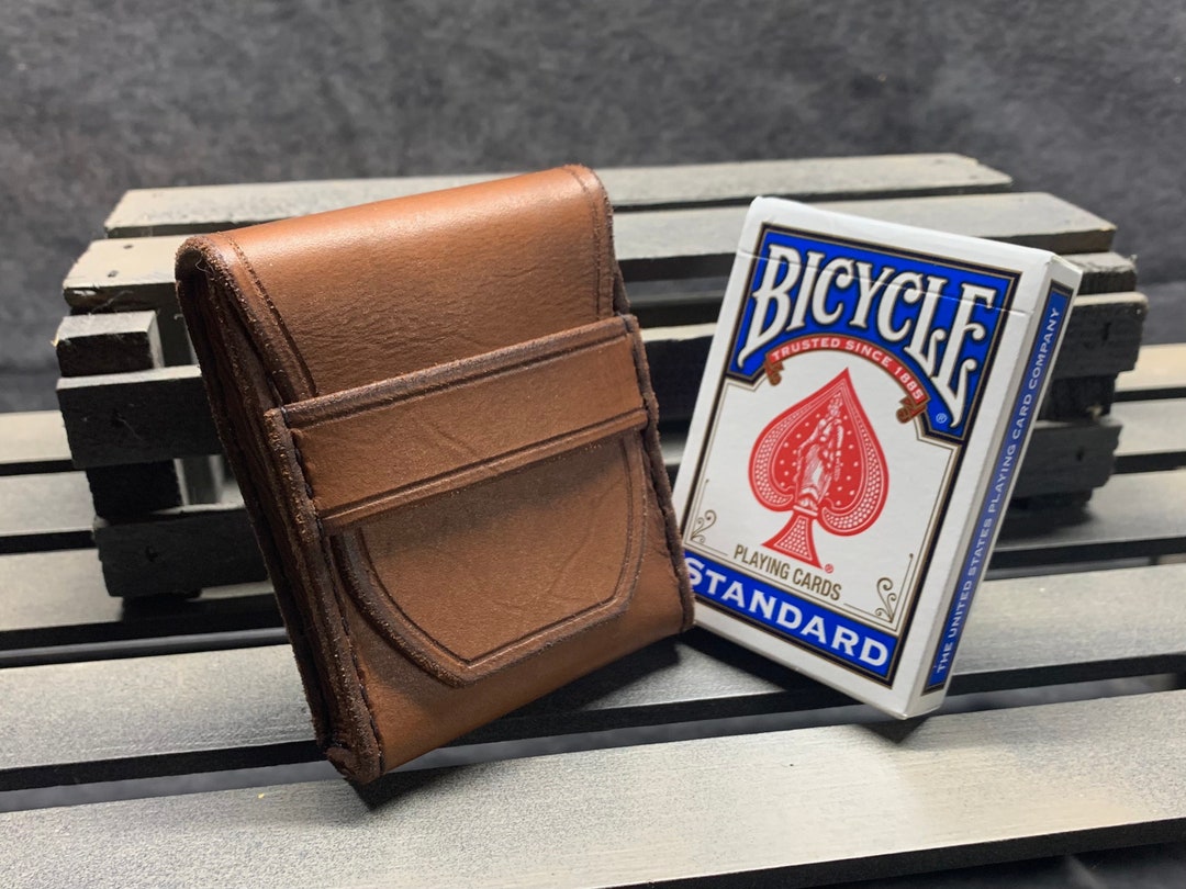 Leather Playing Card Pouch With Cards - Etsy