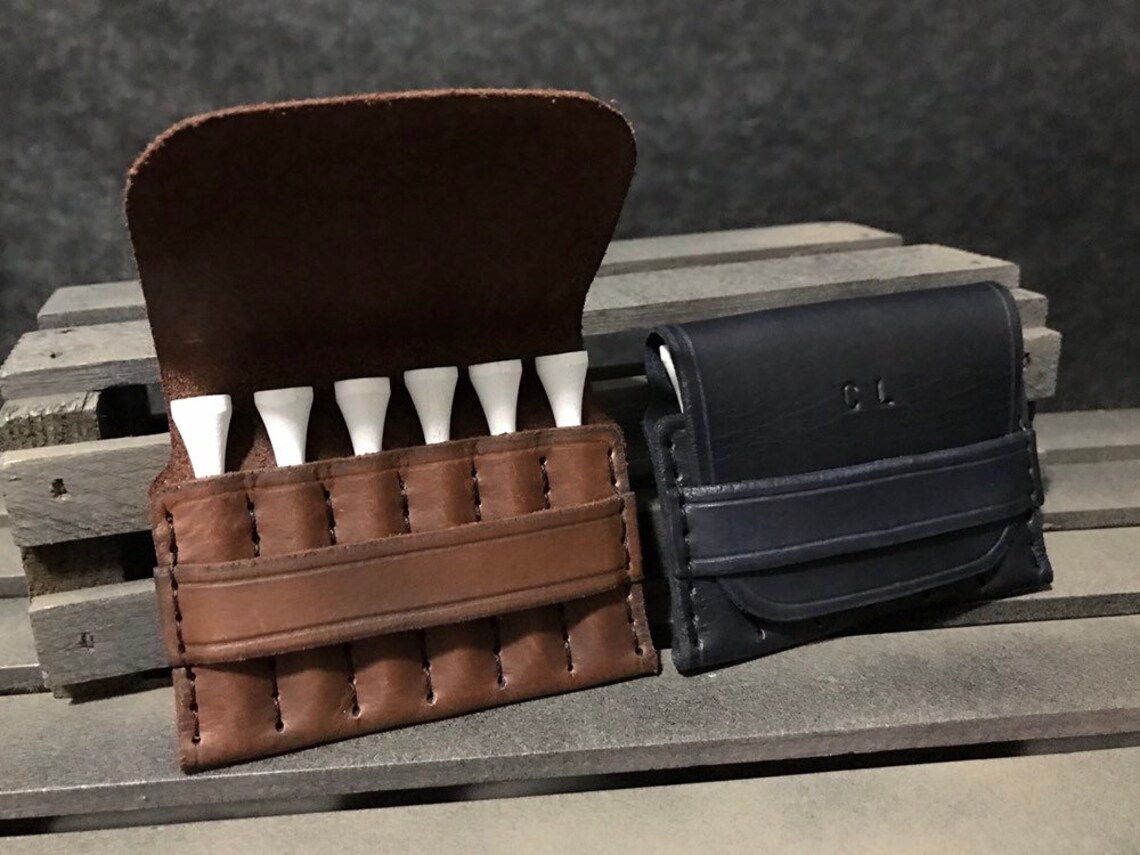 Leather Golf Tee Wallet - Etsy