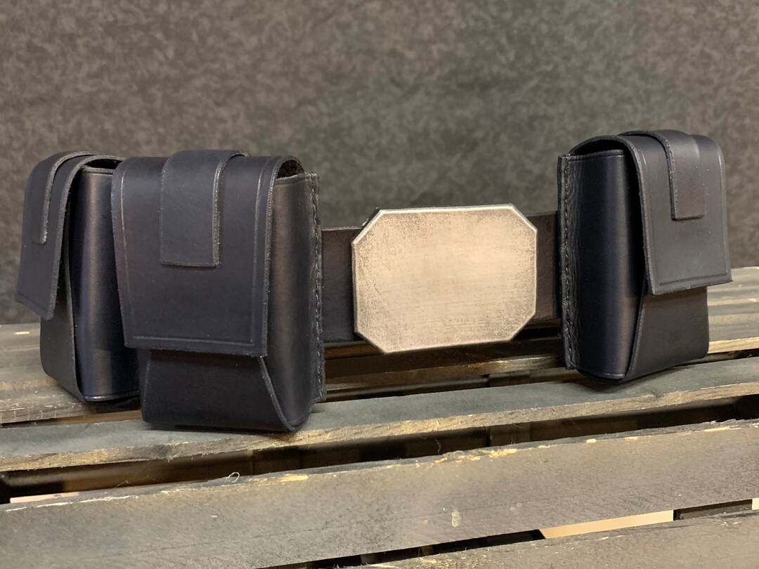 Galactic Tactical Leather Belt Set - Etsy