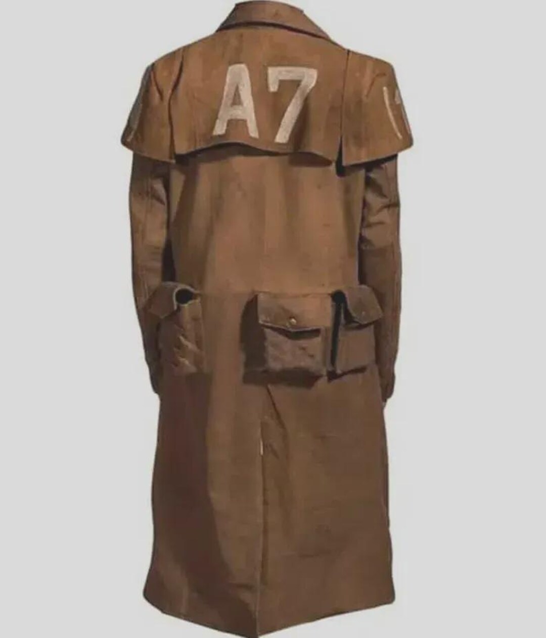 NCR Ranger Duster Coat: Vegas A7 Brown Faux Suede Leather Trench Coat ...