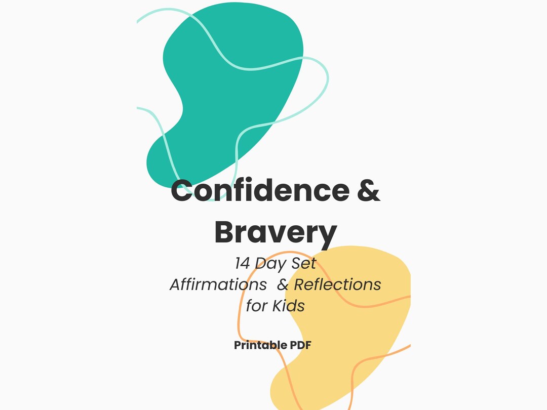 Confidence and Bravery Cards for Kids, 14 Day Affirmations & Reflection ...