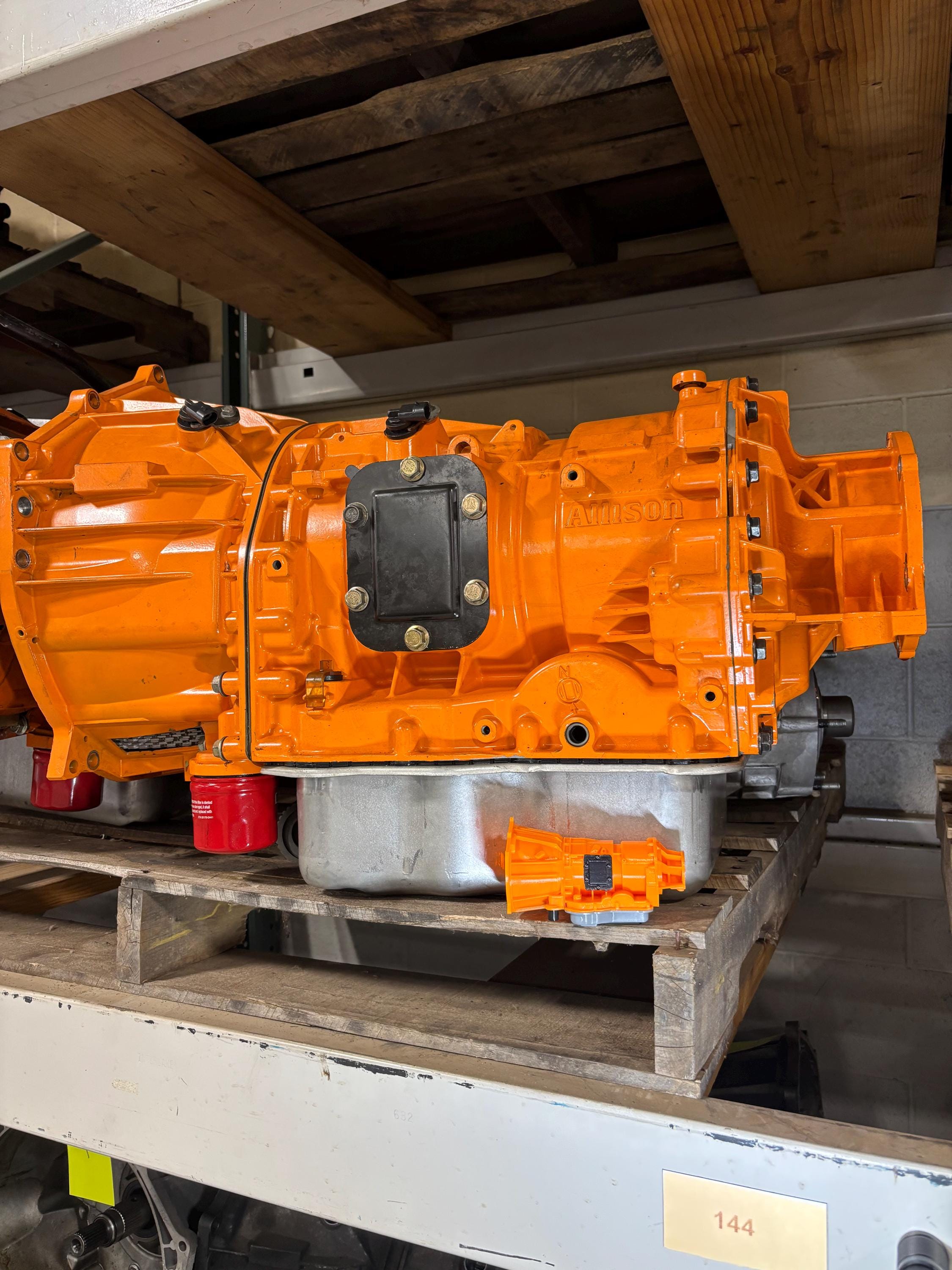 3D Printed Mini Transmission Model | Orange Gearbox Replica Desk Decor ...