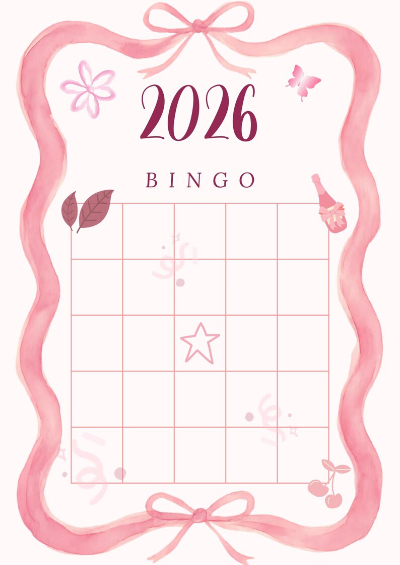 2026 Bingo Board - Etsy