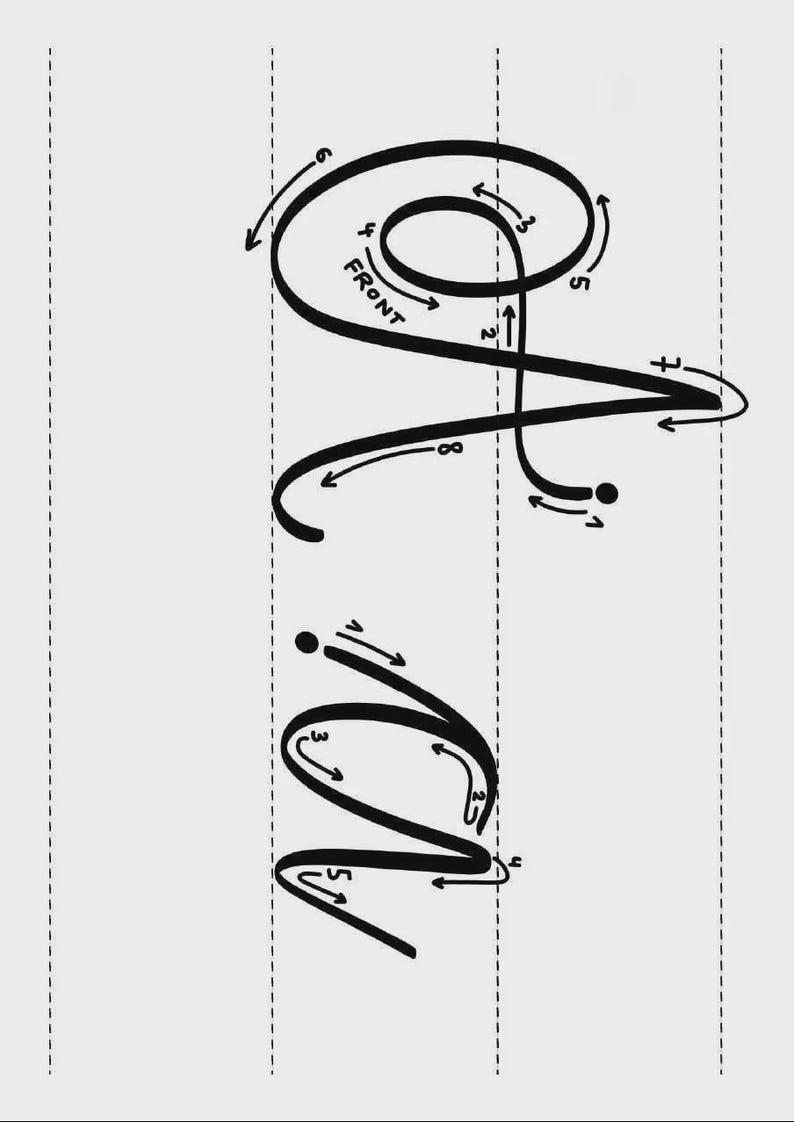 Knitted Wire Art TEMPLATES - Printable Template, Cursive Alphabet ...