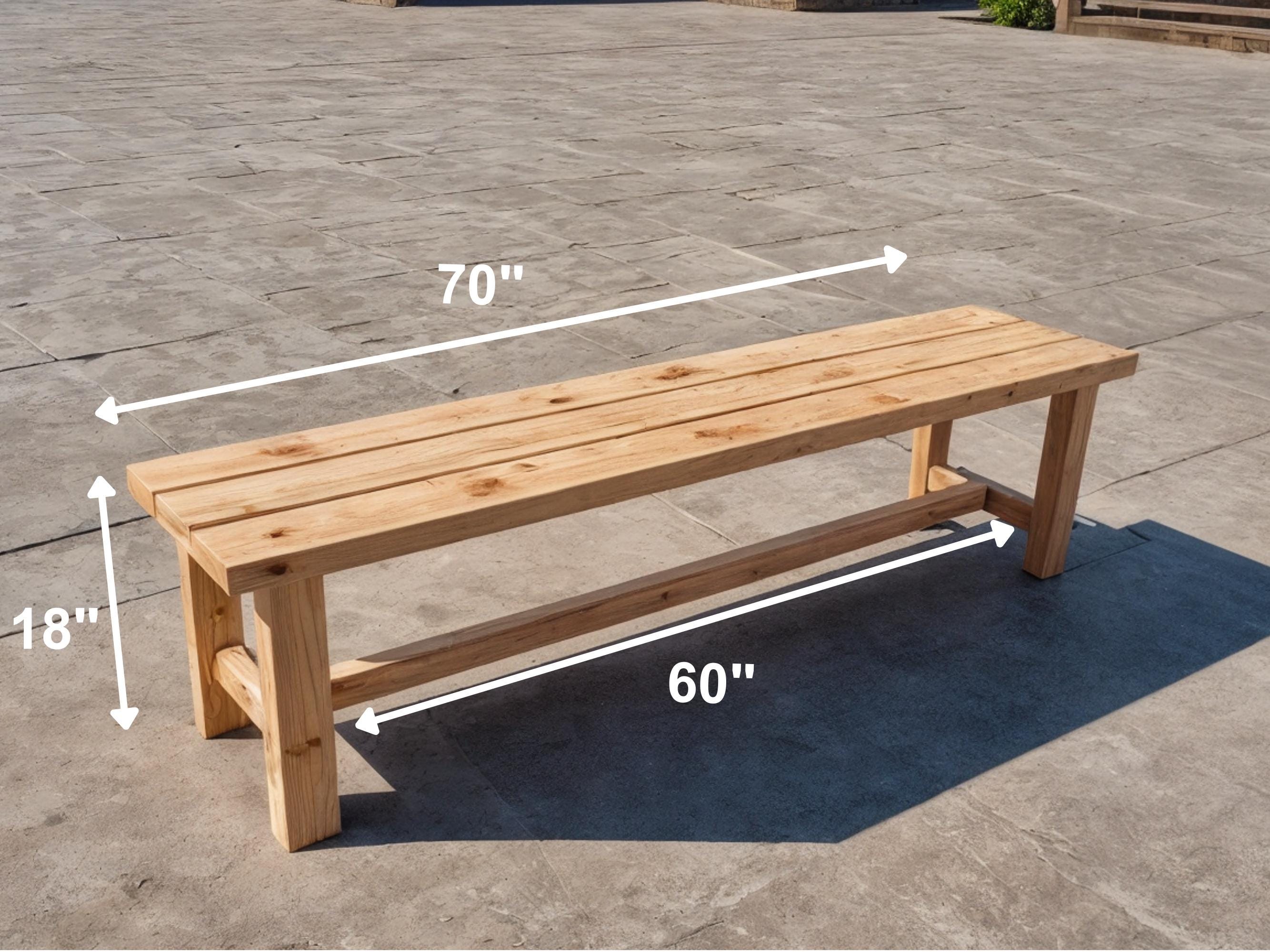DIY Outdoor Bench Plan, Modern Wood Garden Bench (PDF Download, 70 ...