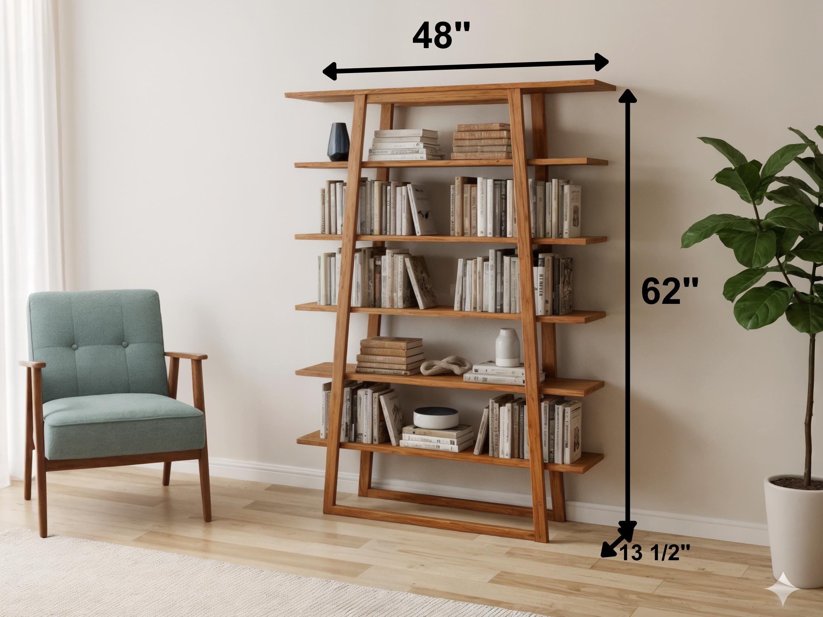 Modern A-frame Bookshelf Plans | DIY Mid-century Library Build Guide ...