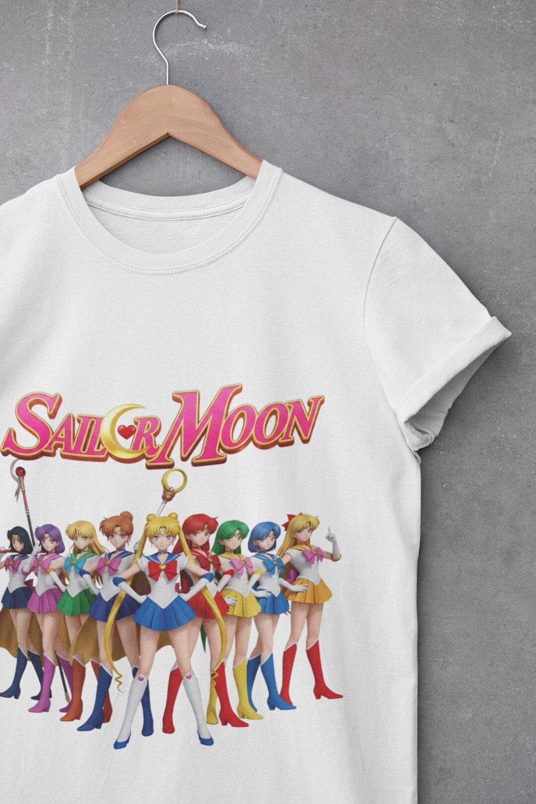Sailor Anime Graphic T-shirt | Sailor Scouts Group Design - Etsy