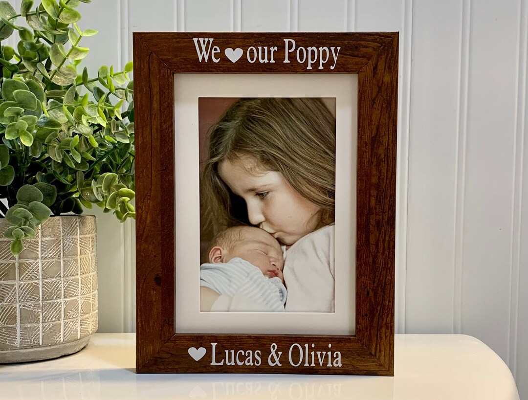 WE LOVE POPPY Gift (select Any Grandparent Name), Poppy Frame ...
