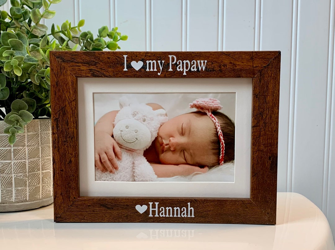 I LOVE PAPAW Gift (select Any Grandparent Name), Papaw Frame, Papaw ...