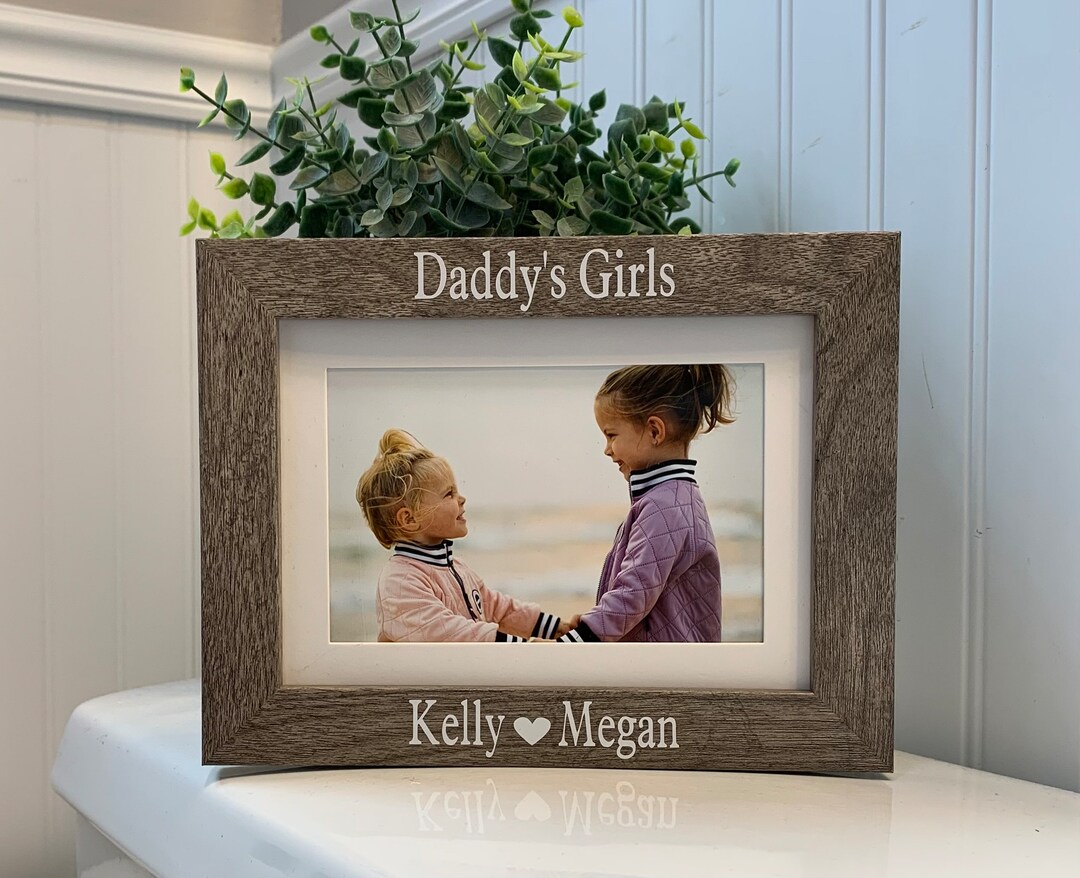 DADDY'S GIRLS Gift, Daddy Frame, Daddy Picture Frame, Daddy Photo Frame ...