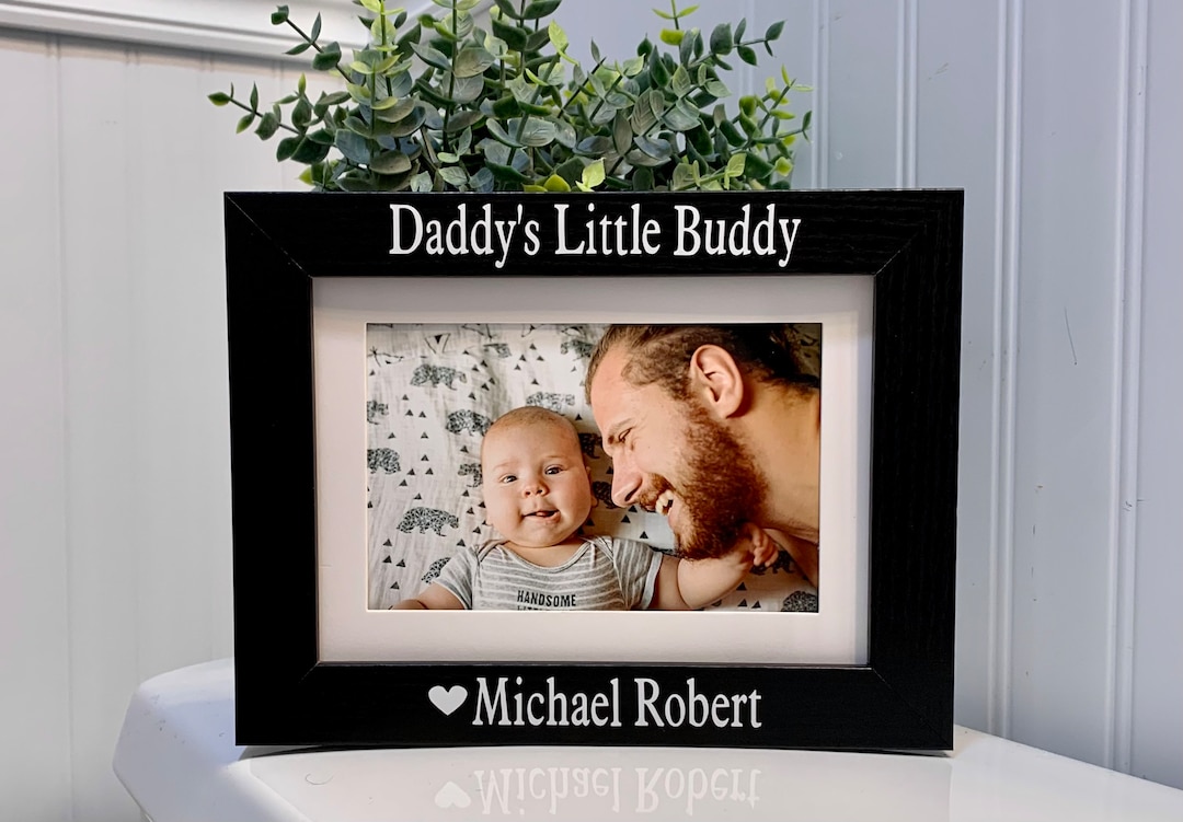 Daddy's Little Buddy Gift, Daddy Frame, Daddy Picture Frame, Daddy Photo Frame, Personalized ...