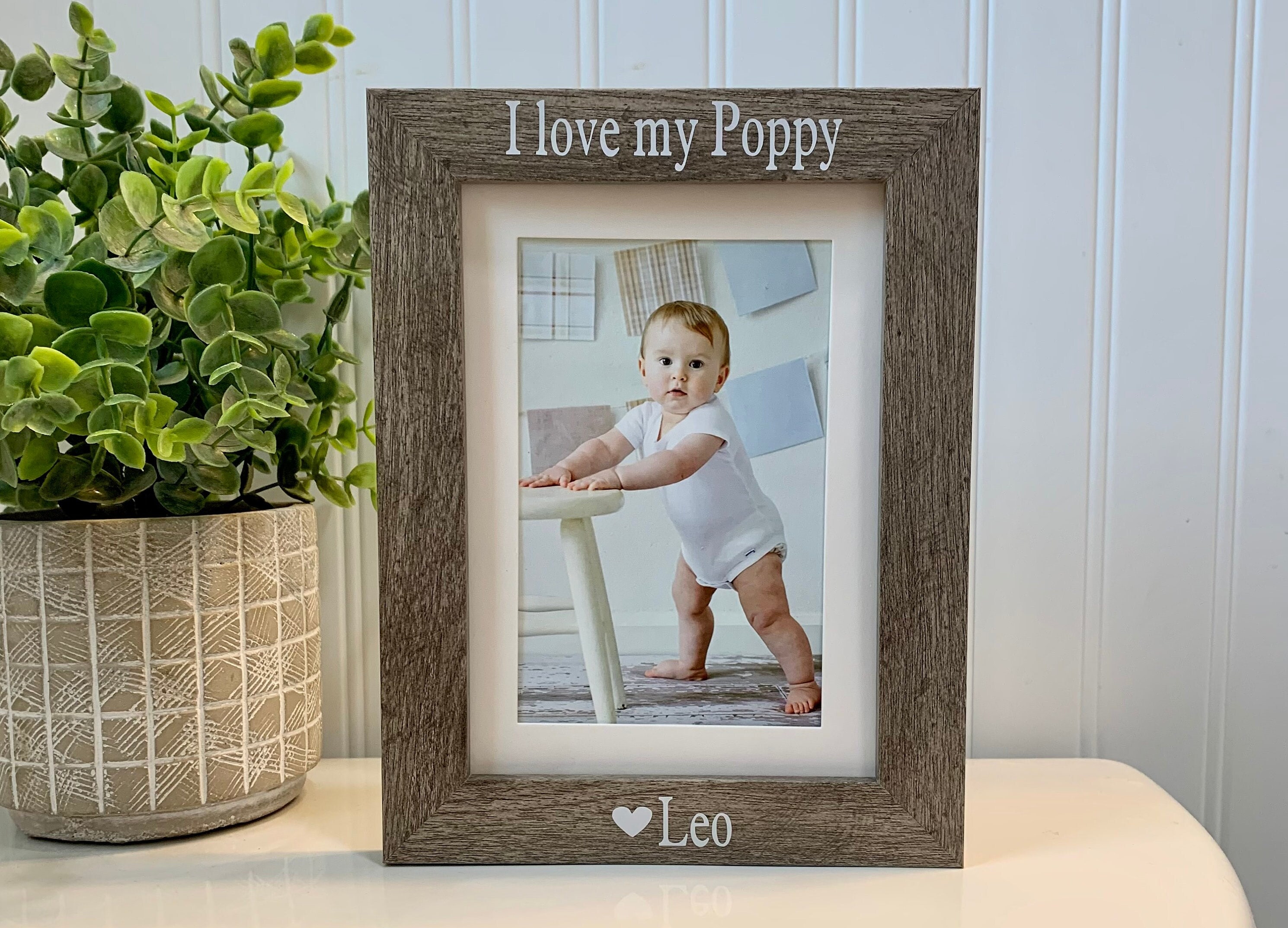 I/WE LOVE POPPY Gift (select Any Grandparent Name), Poppy Frame, Poppy ...
