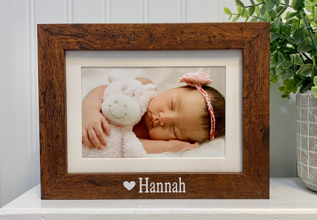Personalized BABY GIRL NAME Gift, Custom Name Picture Frame for Baby ...