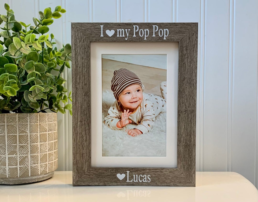 I/WE LOVE Pop Pop Gift, Pop Pop Frame, Pop Pop Picture Frame, Pop Pop ...