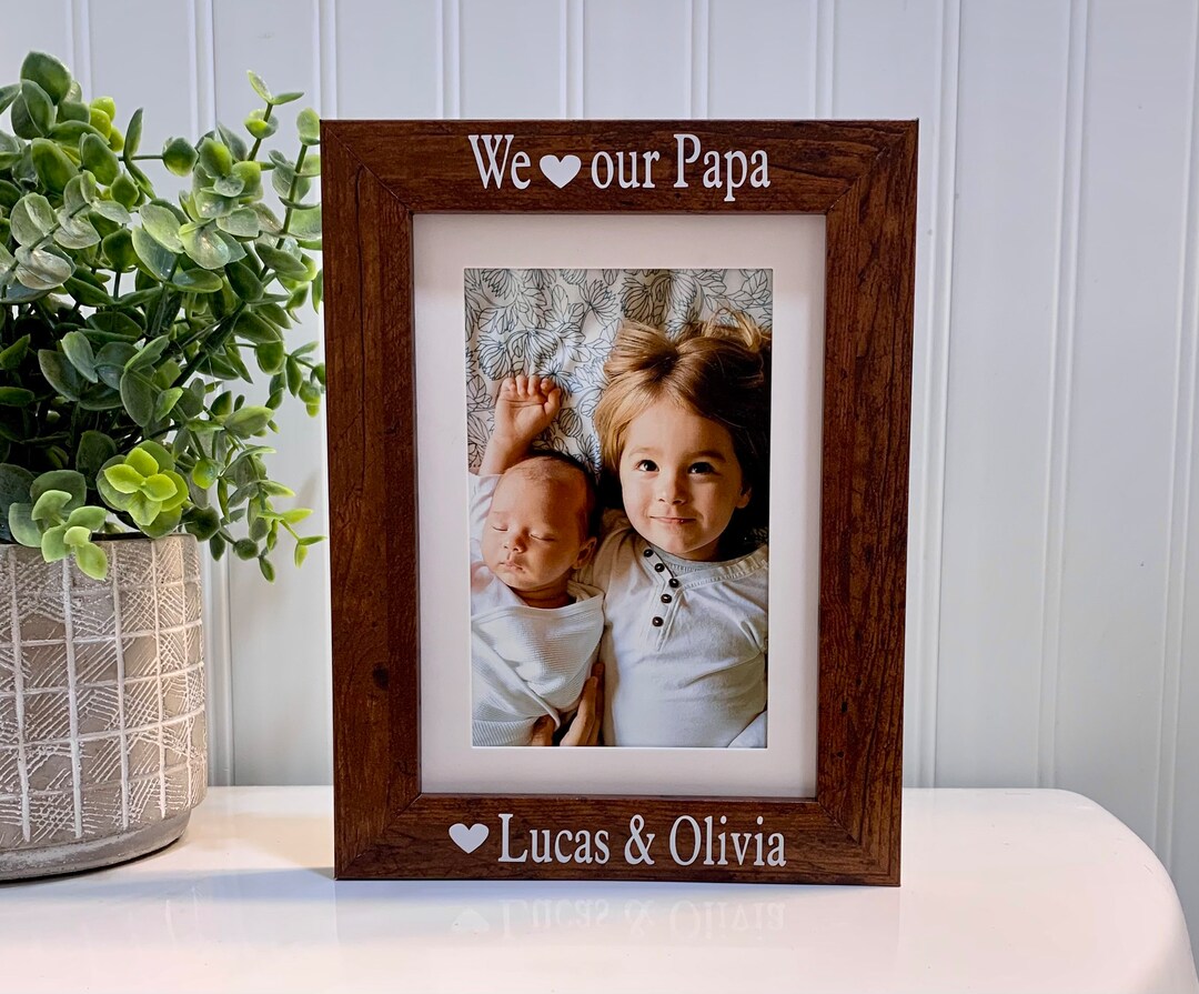 WE LOVE PAPA Gift (select Any Grandparent Name), Papa Frame, Custom ...