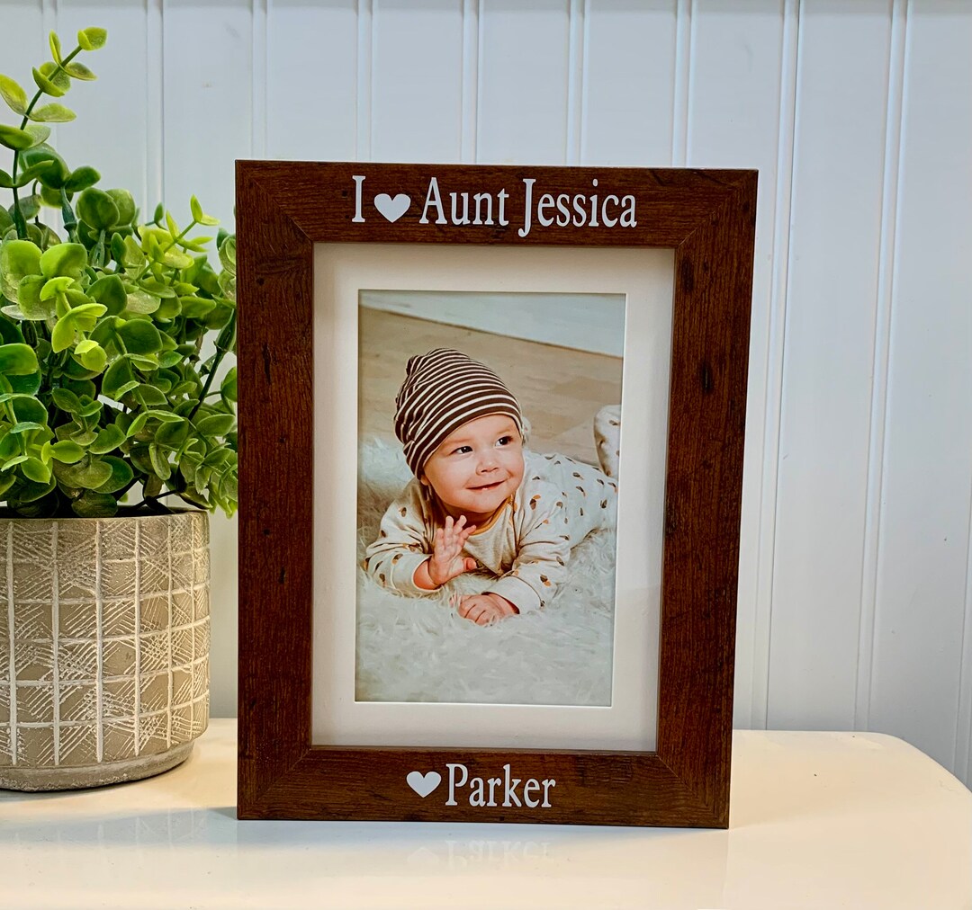 I LOVE AUNT Gift, Aunt Frame, Aunt Picture Frame, Aunt Photo Frame ...