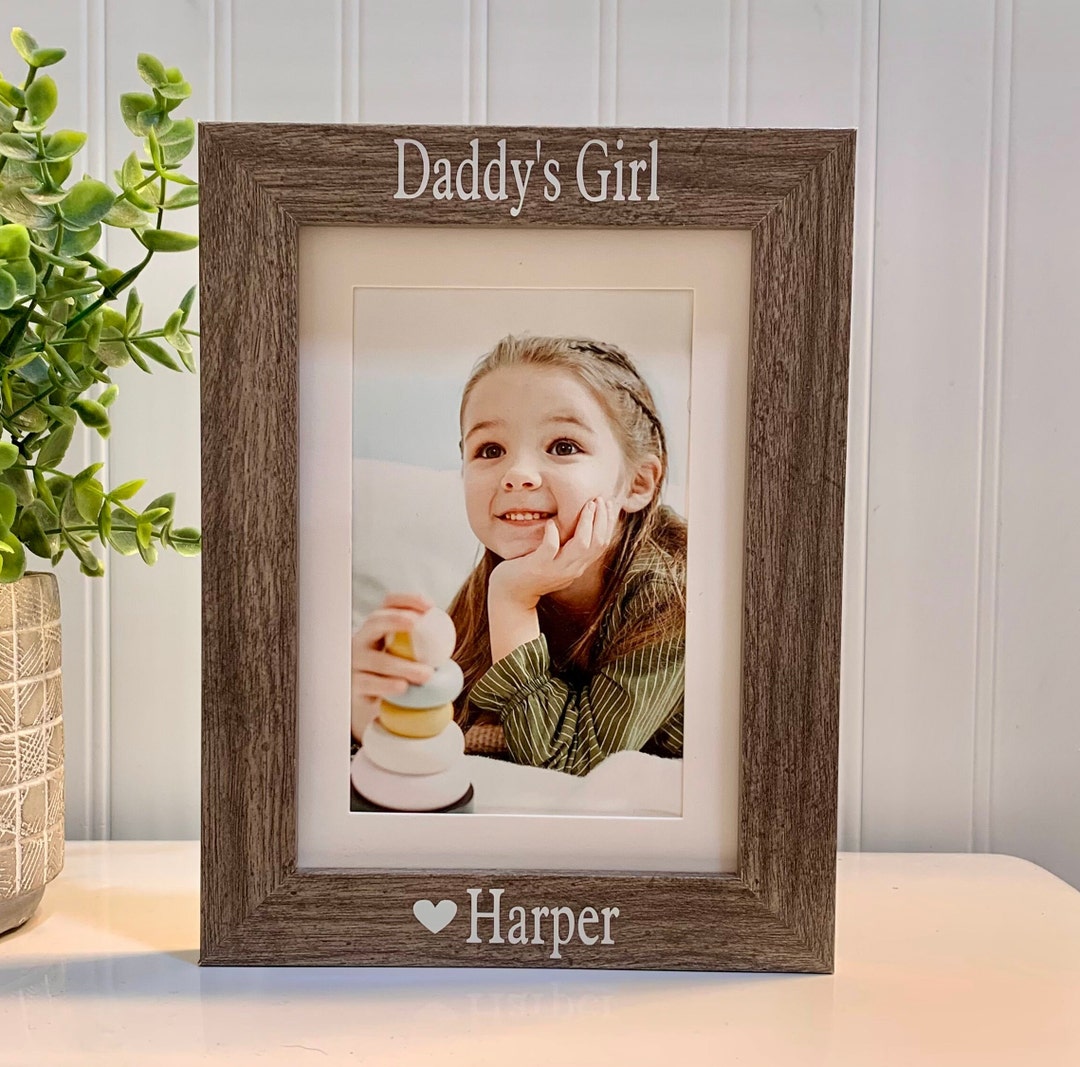 DADDY'S GIRL Gift, Personalized Daddy Frame, Custom Picture Frame for ...