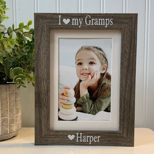 I LOVE GRAMPS Gift (select Any Grandparent Name), Gramps Frame, Gramps ...
