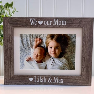 WE LOVE MOM Gift, Custom Mom Frame, Mom Photo Frame, Mom Picture Frame ...