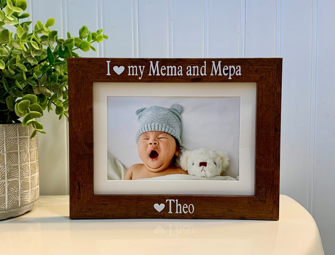 MEMA Gift (select Any Grandparent Name), Mema Frame, Mema Picture Frame, Custom Mema Photo Frame ...