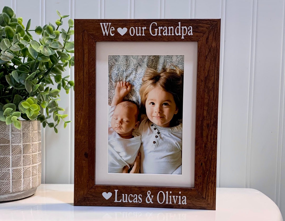 WE LOVE GRANDPA Gift (select Any Grandparent Name), Grandpa Frame ...