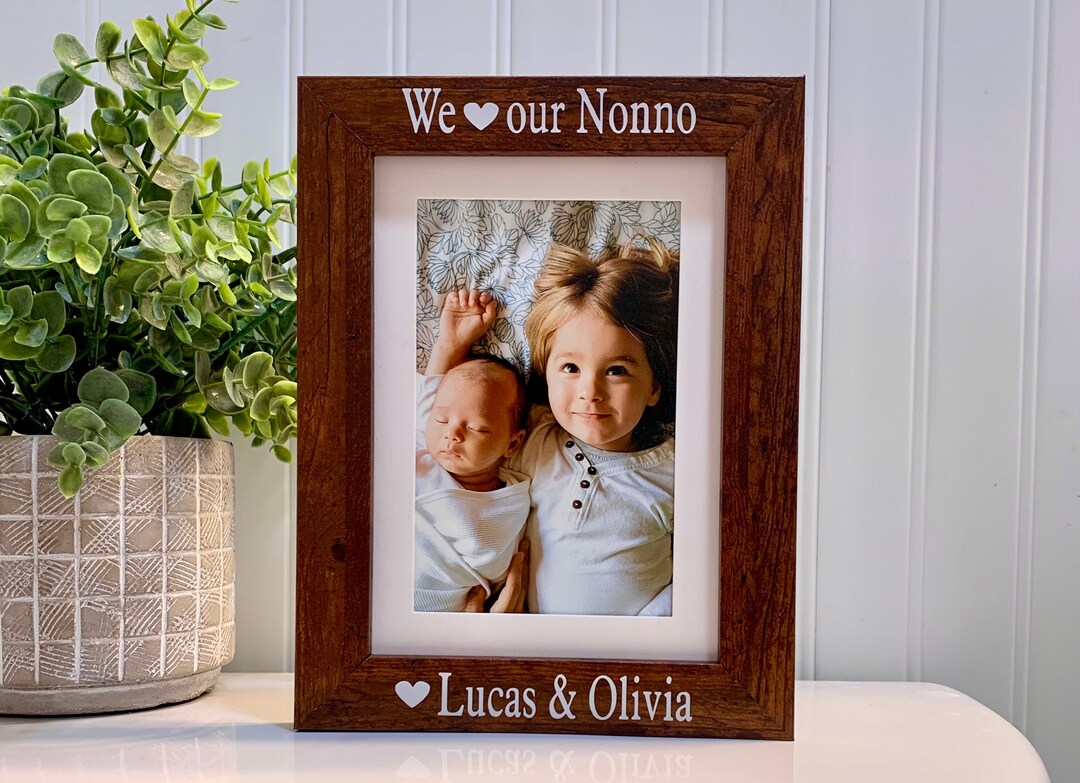 WE LOVE NONNO Gift (select Any Grandparent Name), Nonno Frame ...