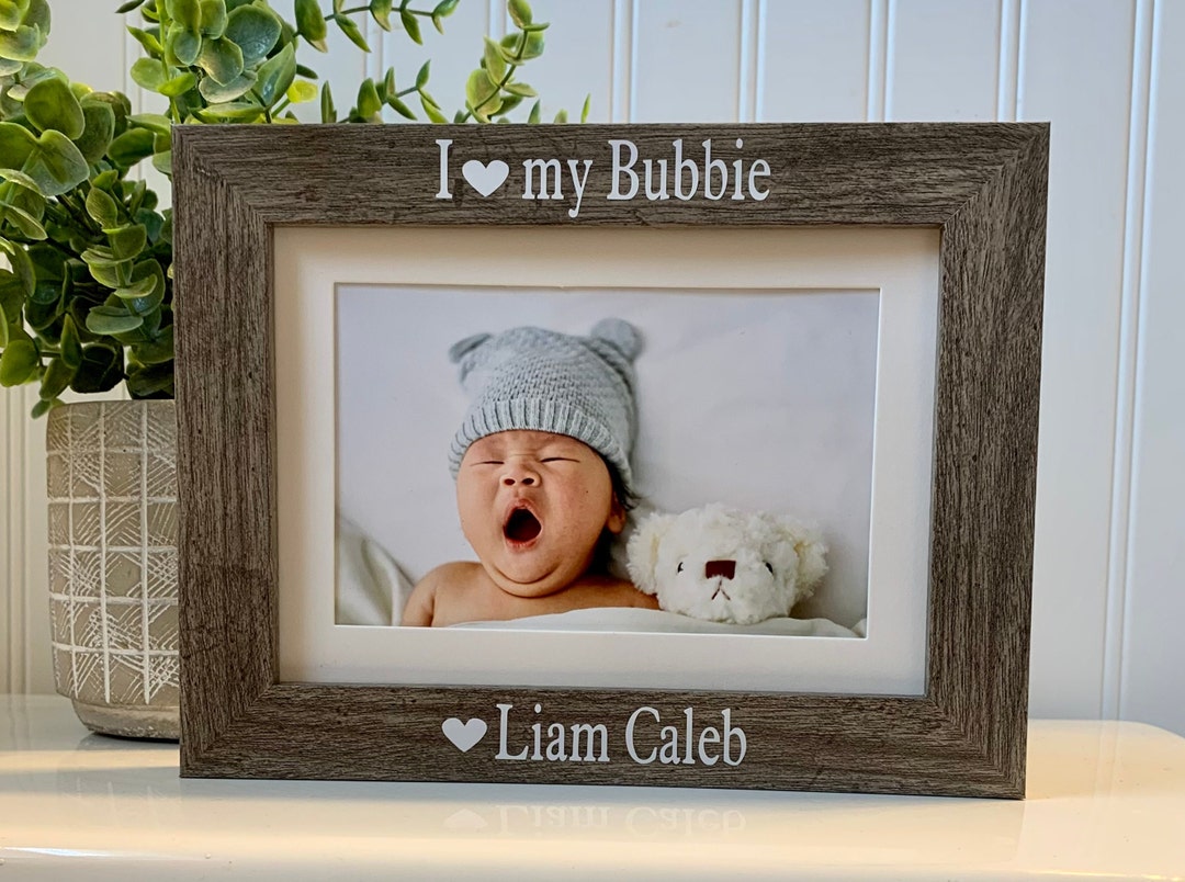 I LOVE BUBBIE (select Any Grandparent Name), Bubbie Gift, Bubbie Frame, Bubbie Picture Frame ...
