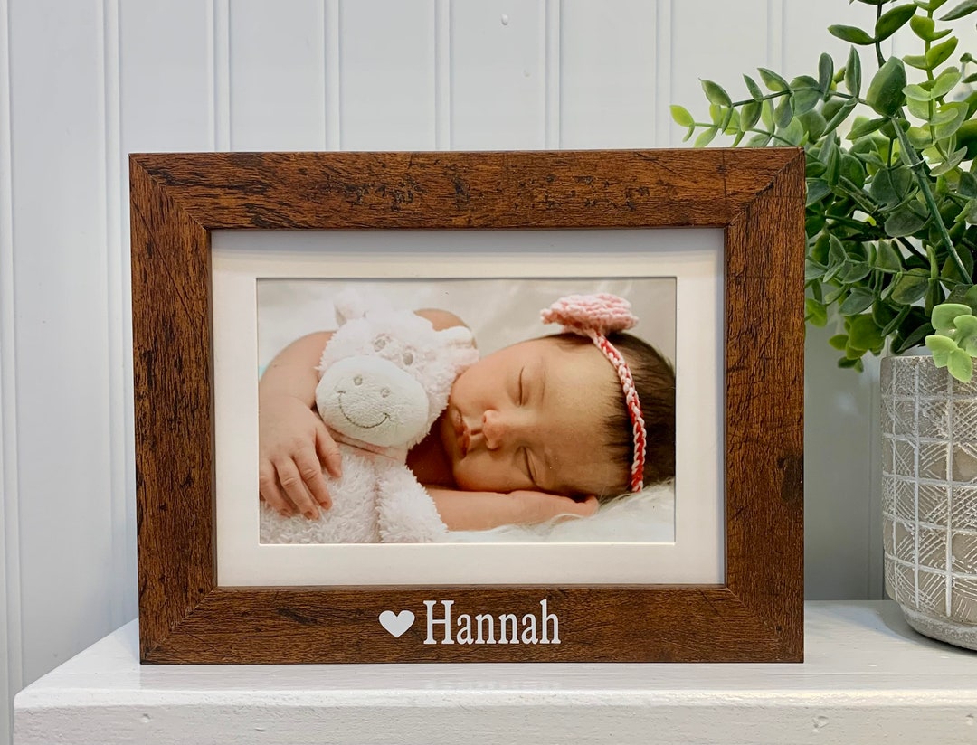 Personalized BABY GIRL NAME Gift Custom Name Picture Frame - Etsy