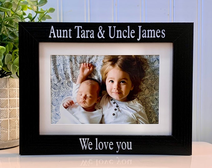 Aunt Uncle Auntie Gift Personalized Picture Frame Gift Custom Frame ...